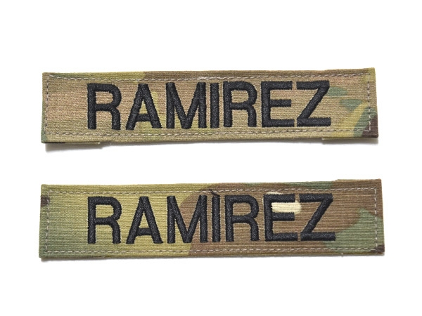 2枚セット 米軍実物 陸軍 ネームタグ ネームテープ OEFCP/マルチカム RAMIREZ | ミリタリー琉球